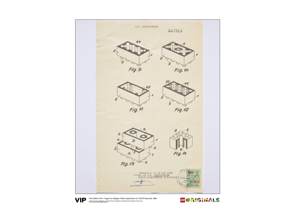 LEGO 5005996 Belgijski plakat patentowy z 1958 r., edycja 1.