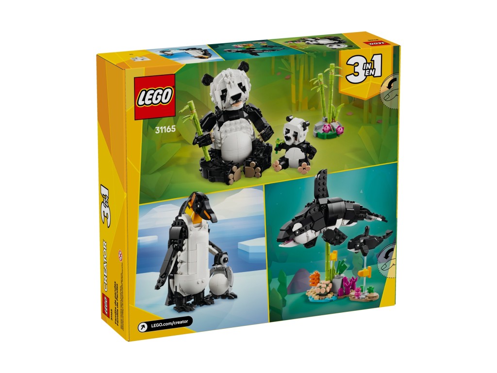 LEGO 31165 Creator 3 w 1 Dzikie zwierzęta: rodzina pand