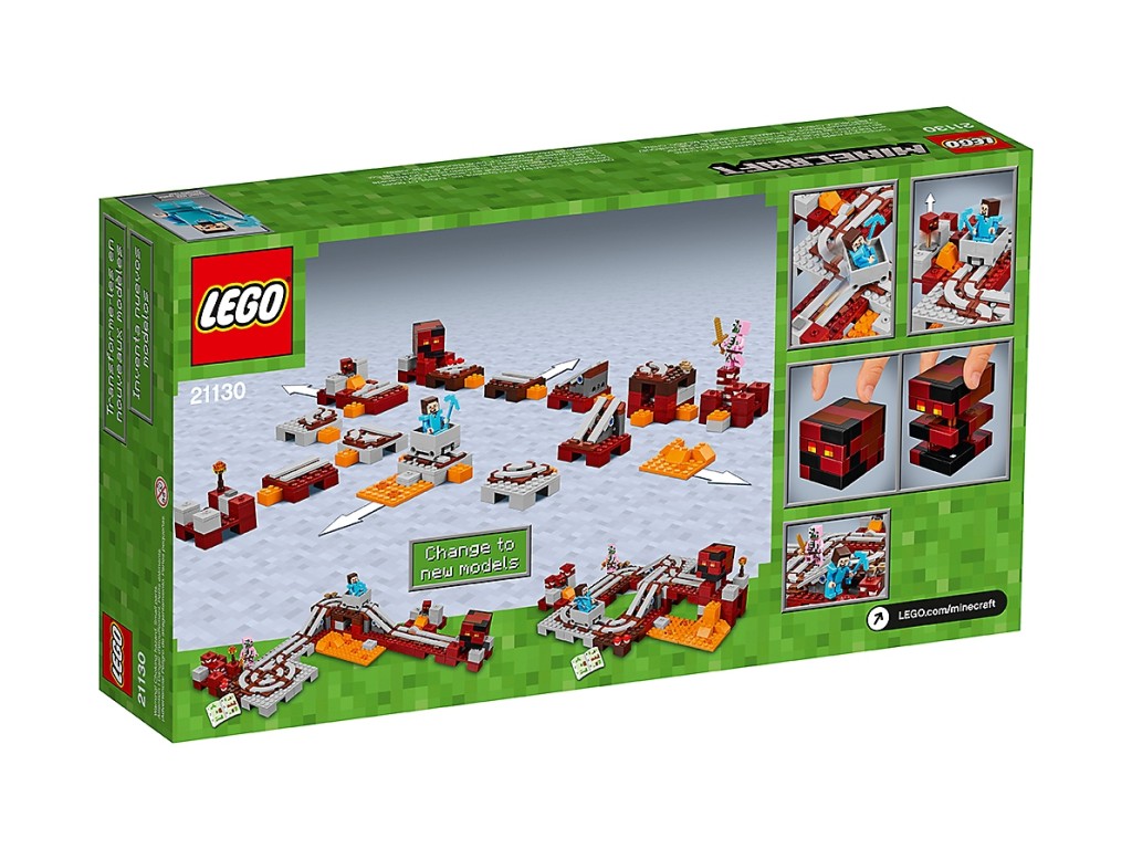 LEGO 21130 Minecraft Linia kolejowa w Netherze | zklocków.pl