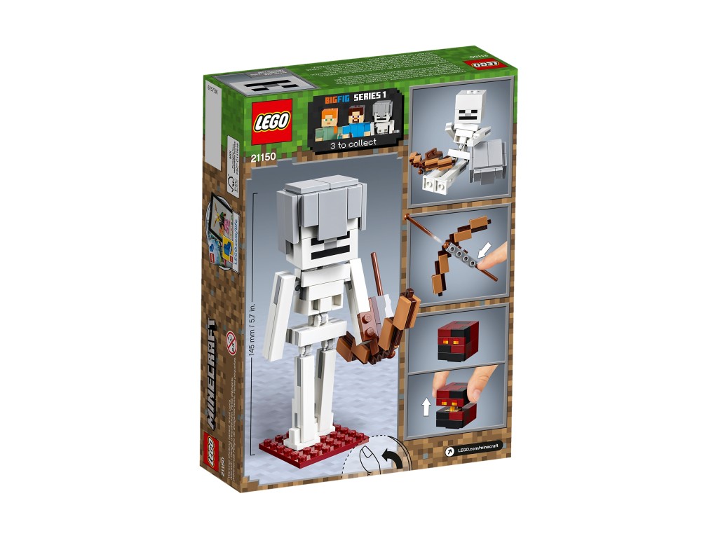 LEGO 21150 Minecraft BigFig — szkielet z kostką magmy