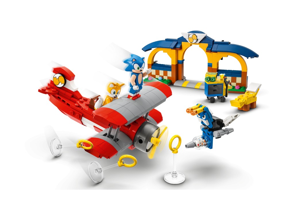 LEGO 76991 Sonic the Hedgehog Tails z warsztatem i samolot Tornado