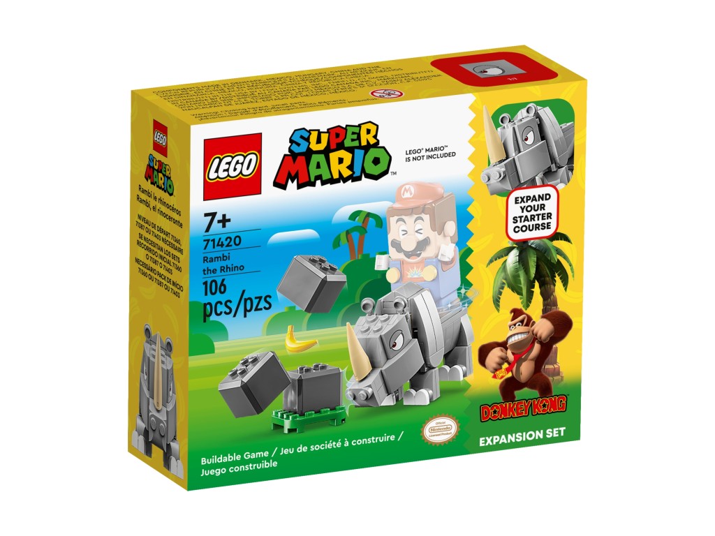 LEGO 71420 Super Mario Nosorożec Rambi — zestaw rozszerzający