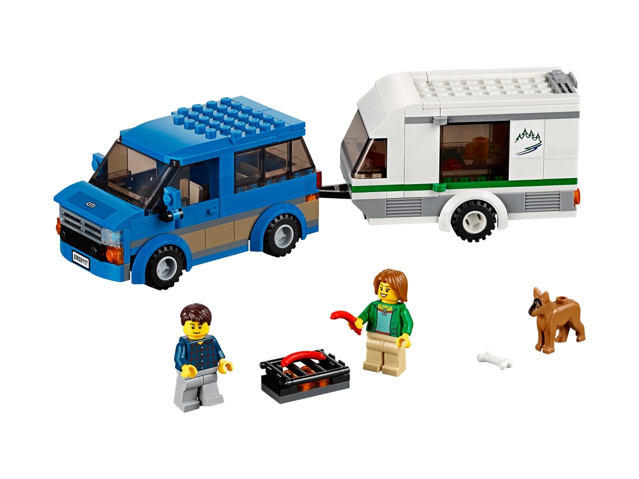 LEGO 60117 City Van z przyczepą kampingową | zklocków.pl