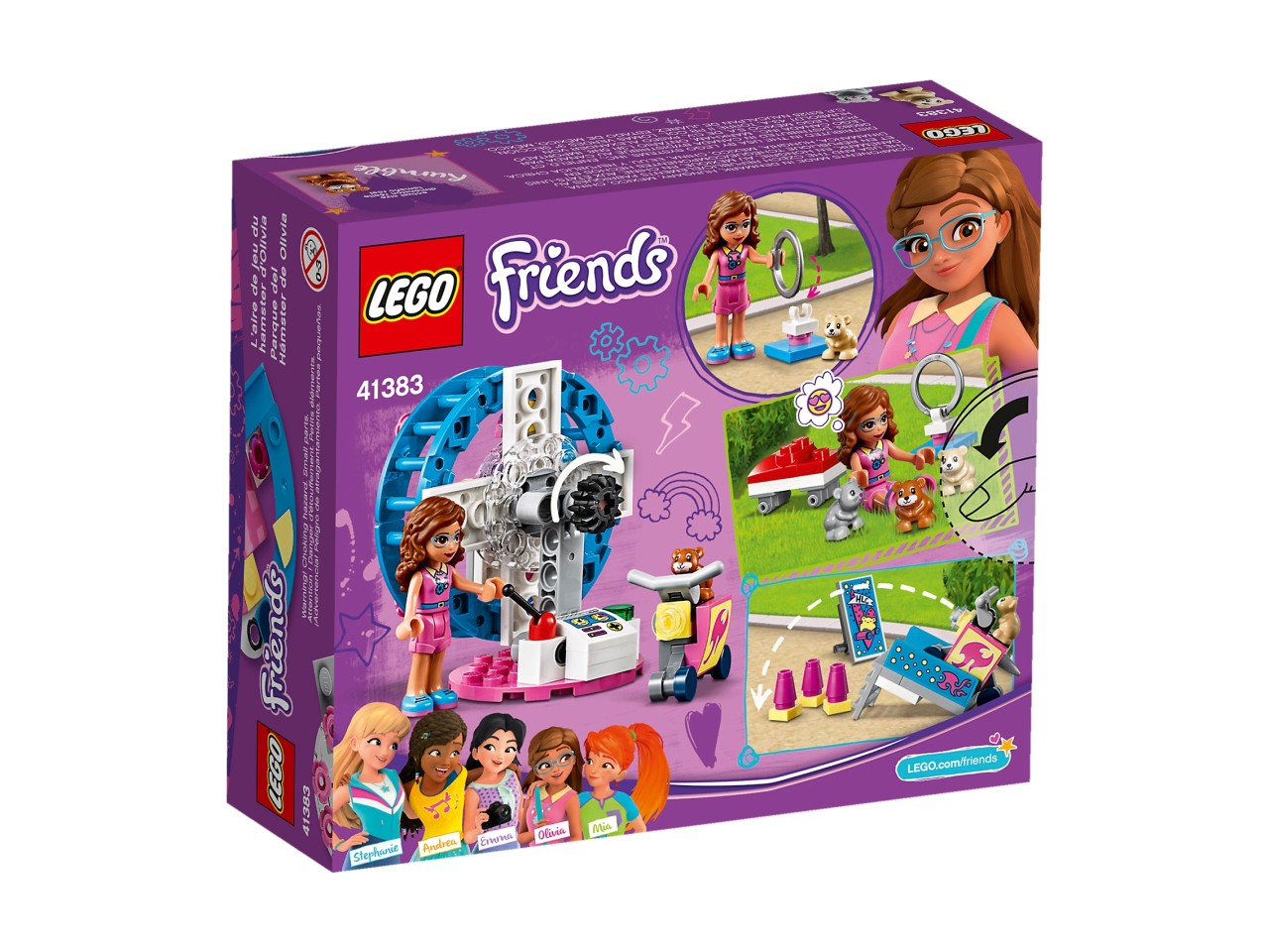 LEGO 41383 Friends Plac zabaw dla chomików Olivii