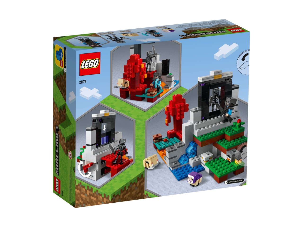 LEGO 21172 Minecraft Zniszczony portal | zklocków.pl