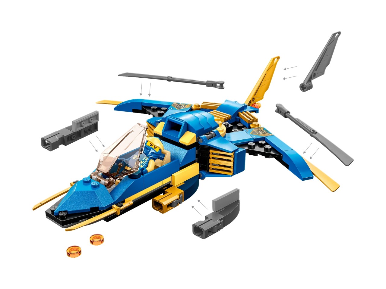 LEGO 71784 NINJAGO Odrzutowiec ponaddźwiękowy Jay’a EVO