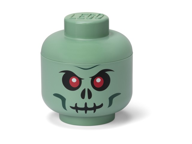 LEGO 5007888 Mały pojemnik w kształcie głowy szkieletu – zielony