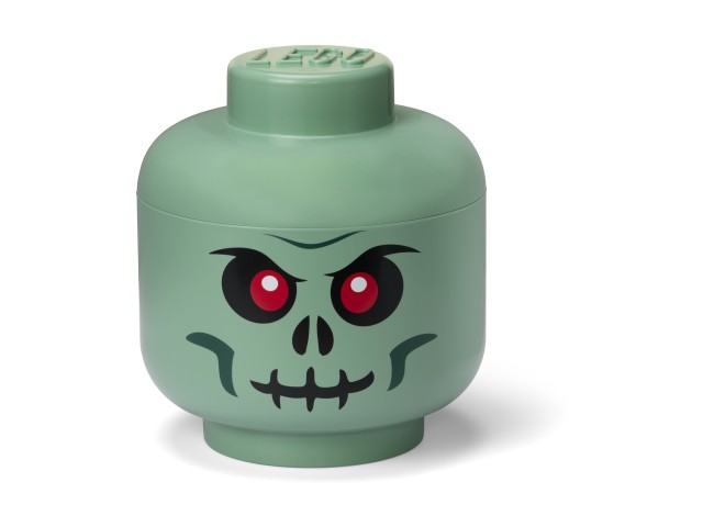 LEGO 5007889 Duży pojemnik w kształcie głowy szkieletu – zielony