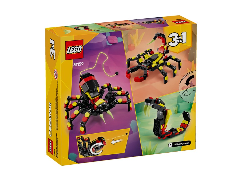 LEGO 31159 Creator 3 w 1 Dzikie zwierzęta: niezwykły pająk