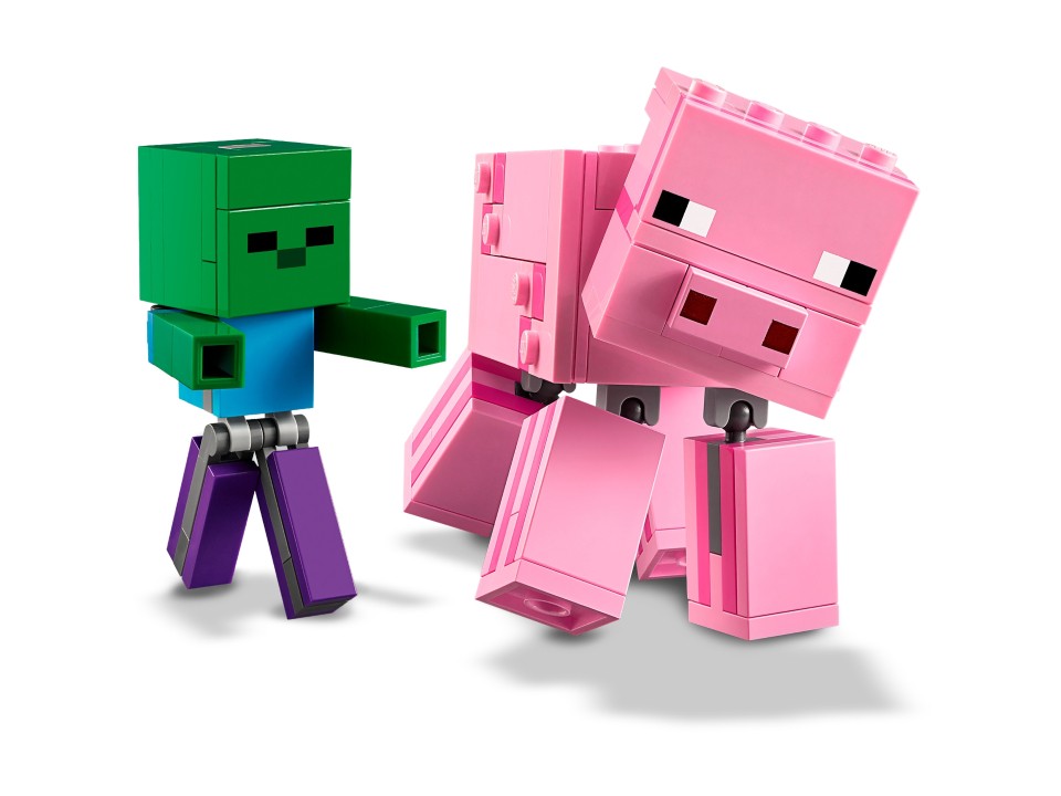 LEGO 21157 Minecraft BigFig - Świnka i mały zombie