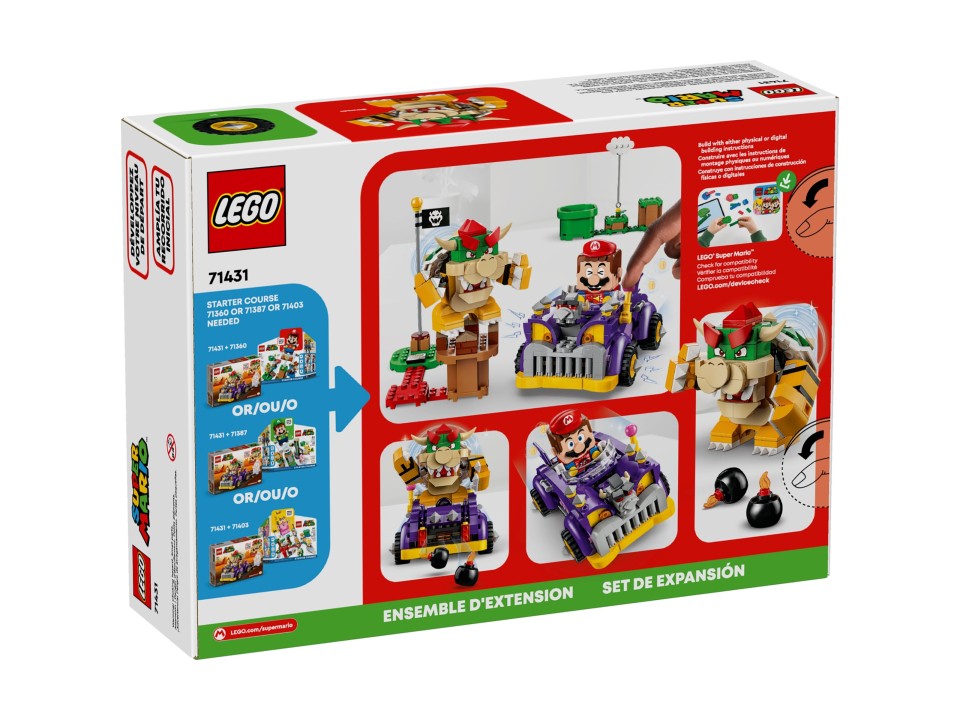 LEGO 71431 Super Mario Muscle car Bowsera — zestaw rozszerzający